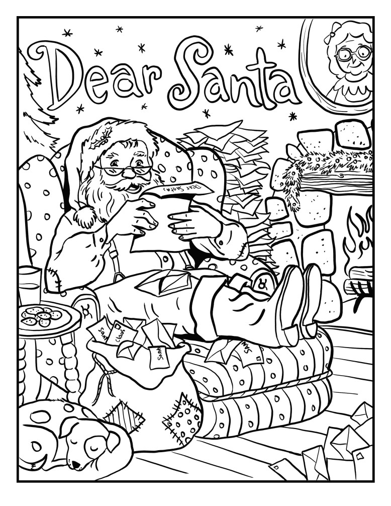 dear santa coloring sheet – Susanna Leonard Hill